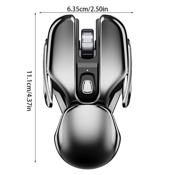 PX2 Metal 2.4G Wireless Mute 1600DPI Mouse 6 Buttons for PC Laptop Com ...